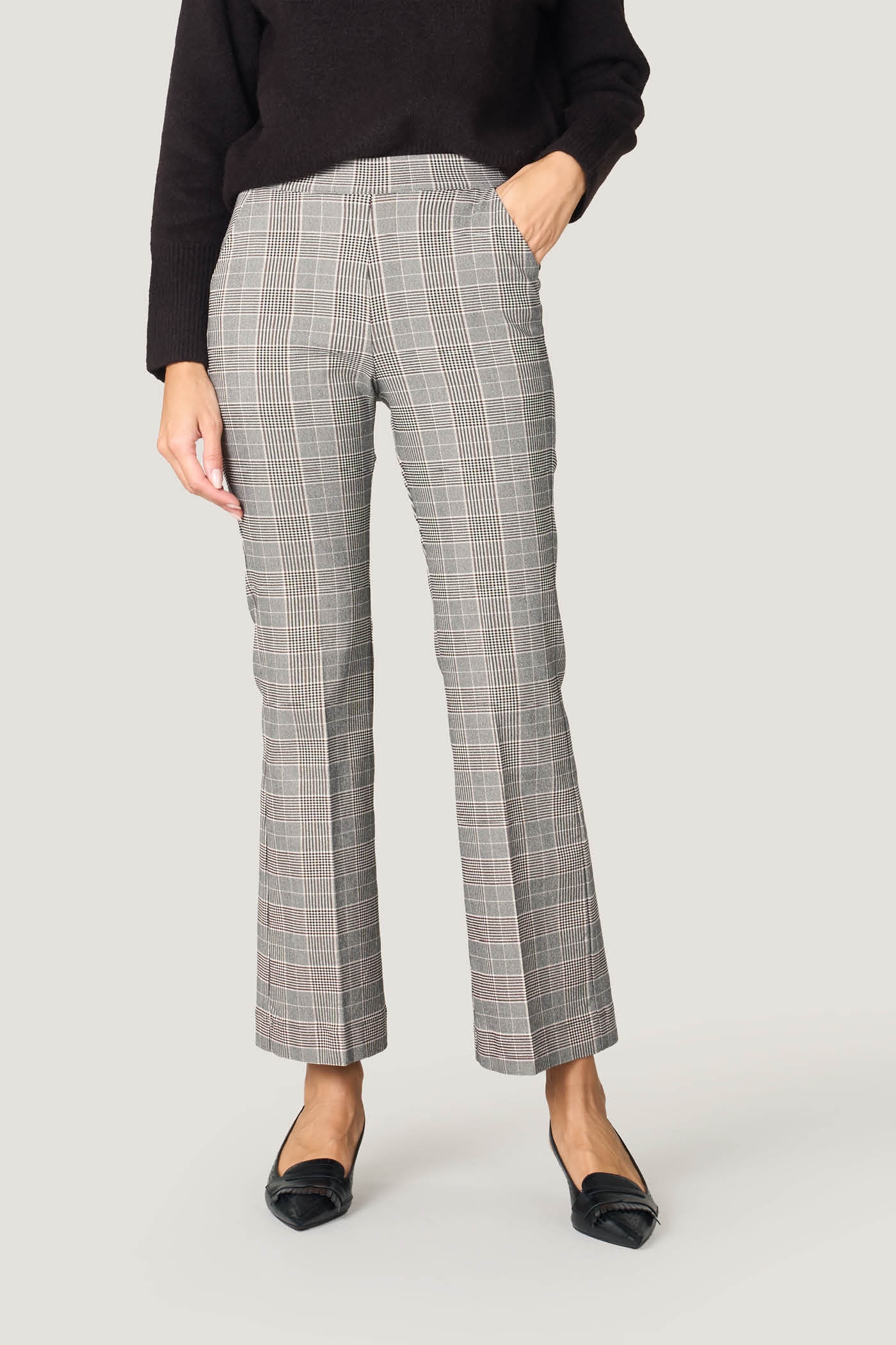 Pantaloni Kick Flare Check - goldenpoint