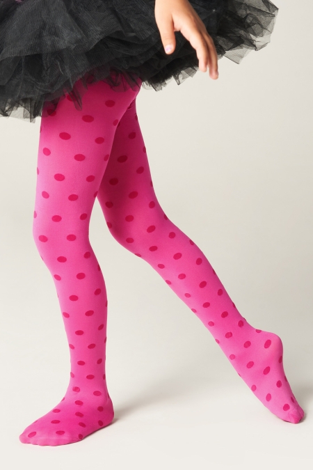 Collant moda, coprenti, a rete, di cotone per Bambina - goldenpoint